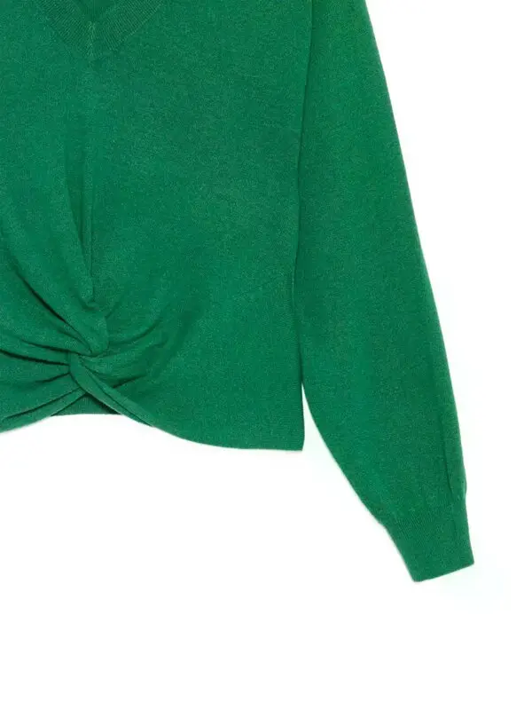 NUDE Twist-detail V-neck Sweater