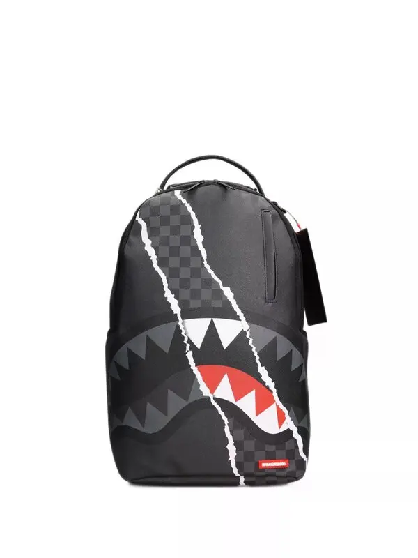 SPRAYGROUND Shark Print Checkered Backpack