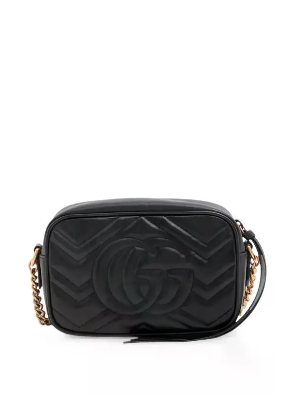 Gucci Gg Marmont Matelassé Leather Crossbody Bag - Black