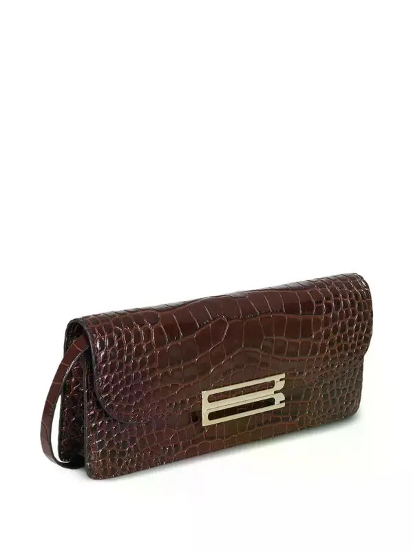 Victoria Beckham Dorian Crocodile-effect Leather Shoulder Bag