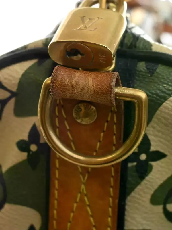 LOUIS VUITTON 2008 Takashi Murakami Monogramouflage Keepall Bandouliere 55 Satchel - Green