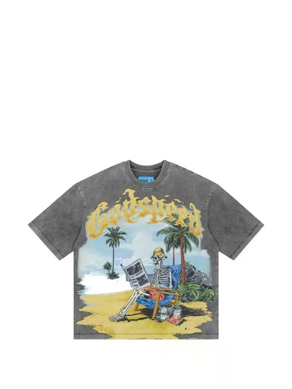 GODSPEED Skeleton Beach Ii Graphic-print T-shirt