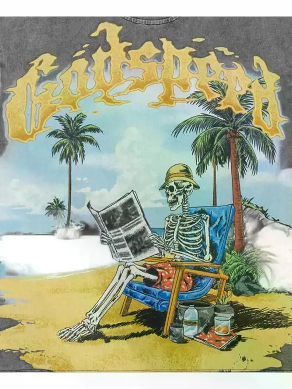 GODSPEED Skeleton Beach Ii Graphic-print T-shirt