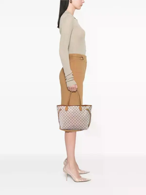 LOUIS VUITTON Damier Azur Neverfull Mm Tote Bag