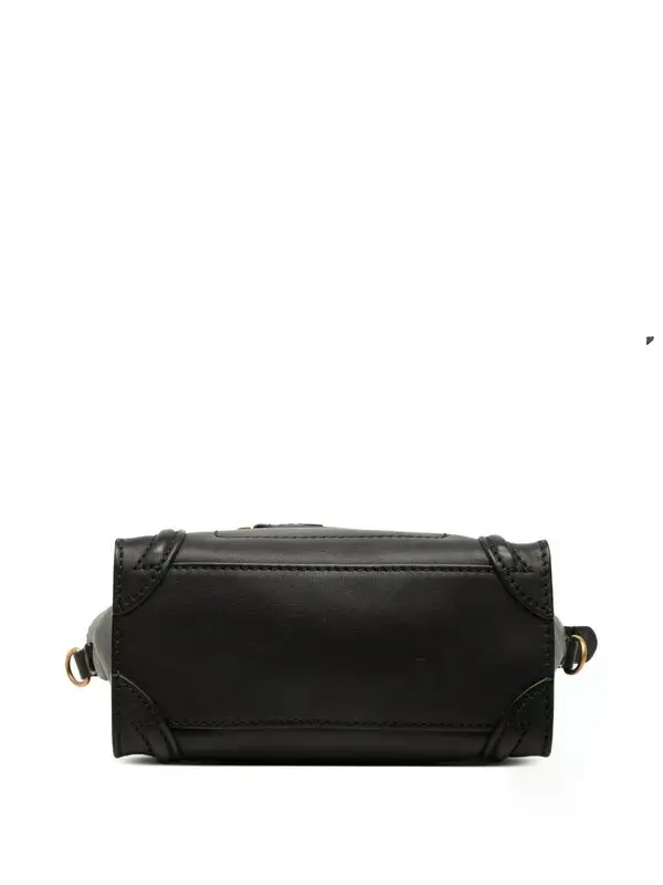 Celine Nano Smooth Calfskin Luggage Tote Satchel - Black