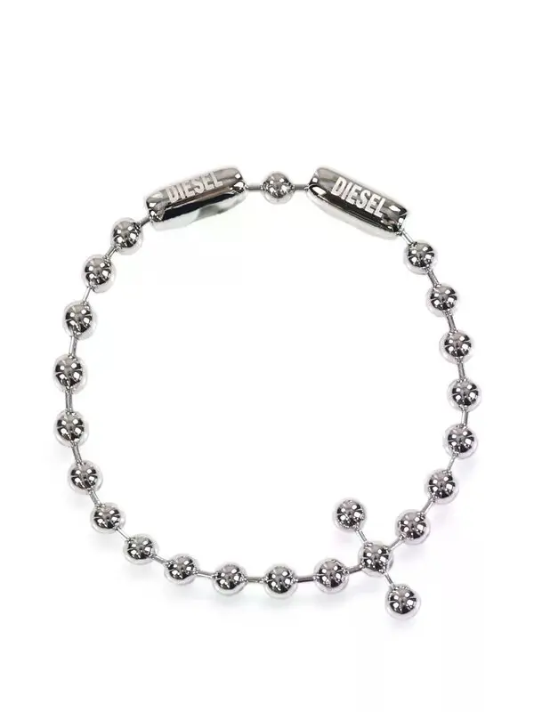 DIESEL® Cross Motif Ball Chain Bracelet