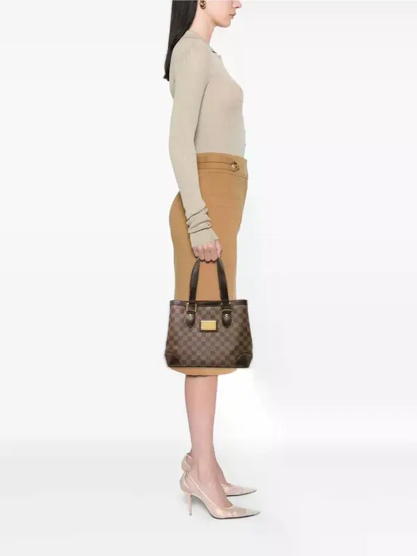 LOUIS VUITTON 2002 Damier Ebene Hampstead Pm Tote Bag