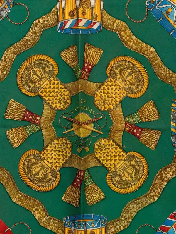 Hermès 2000-2026 Les Tambours Silk Scarf 90 Scarves