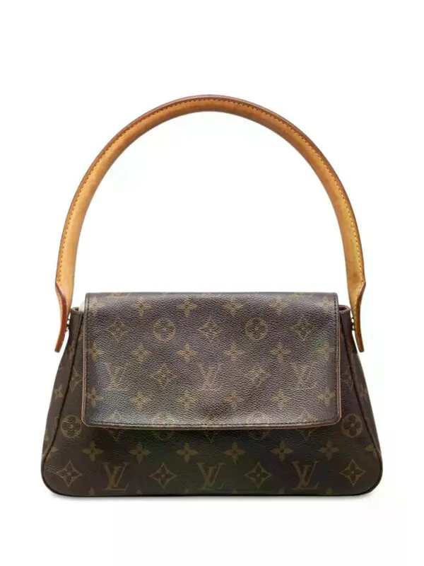 LOUIS VUITTON 2002 Monogram Mini Looping Shoulder Bag - Brown