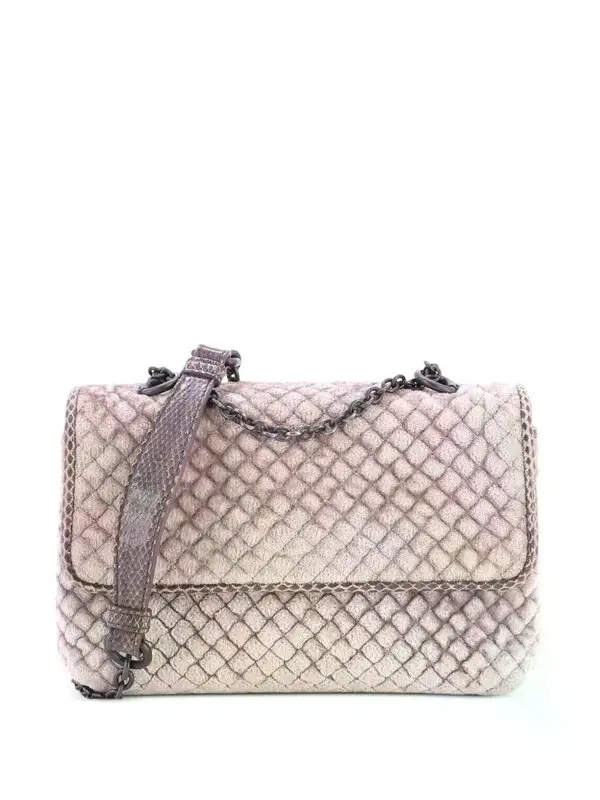 Bottega Veneta Intrecciato Velvet Baby Crossbody Bag - Pink