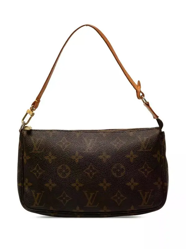 LOUIS VUITTON 2002 Monogram Pochette Accessoires Shoulder Bag - Brown