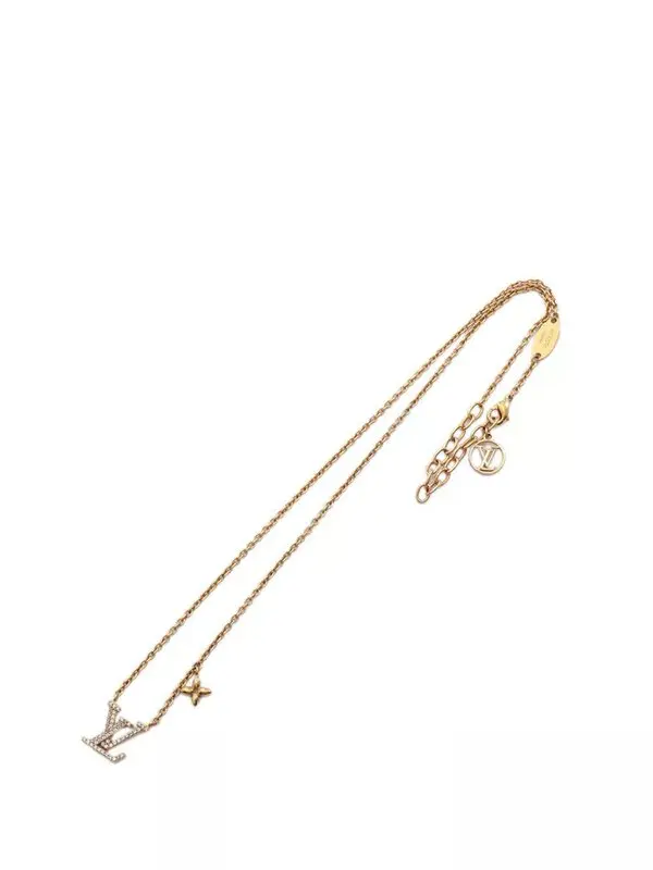 LOUIS VUITTON Plated Strass Iconic Necklace - Gold