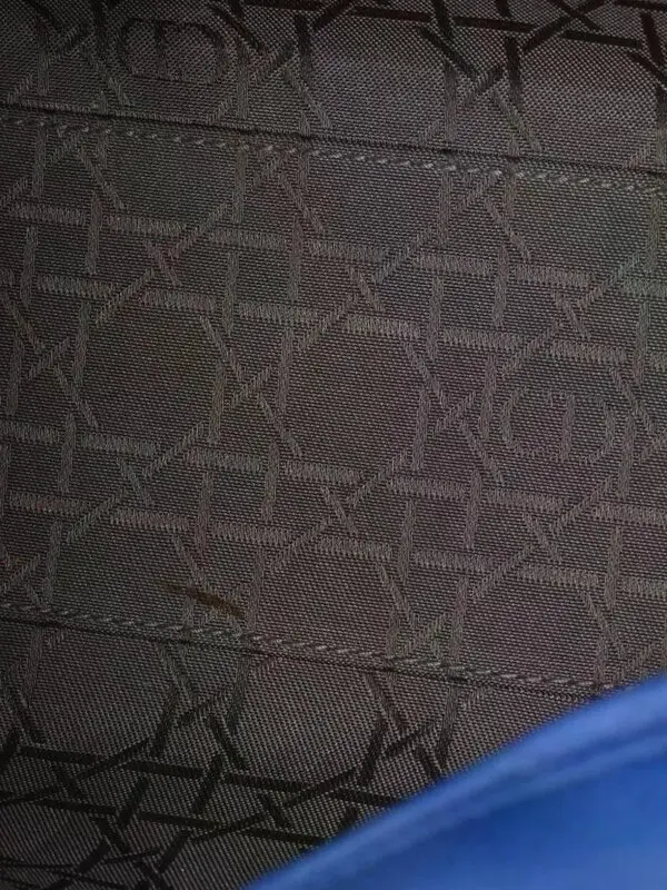 Dior Cannage Quilt Lambskin Satchel Bag - Blue