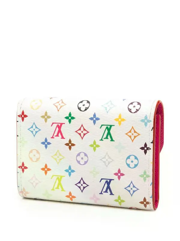LOUIS VUITTON 2010-2026 Takashi Murakami Monogram Multicolore Rosalie Purse Coin Pouch - White