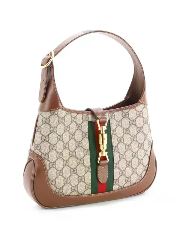 Gucci Jackie 1961 Gg Coated Canvas Small Hobo Bag