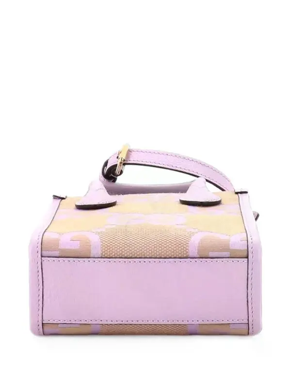 Gucci Vertical Tote Jumbo Gg Canvas Mini Crossbody Bag