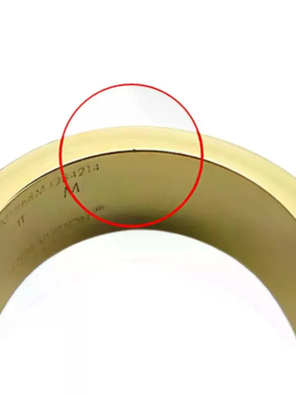 LOUIS VUITTON 2024 Gold Plated Enamel Nanogram Ring M Costume Ring