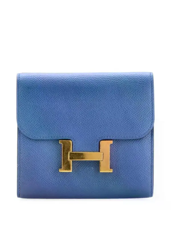 Hermès Constance Wallet Epsom Compact Small Wallets - Blue