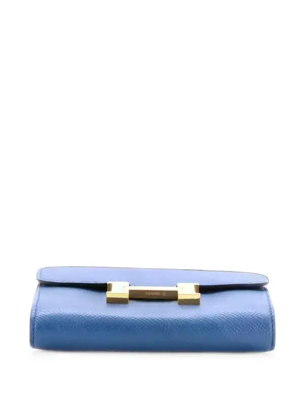 Hermès Constance Wallet Epsom Compact Small Wallets - Blue