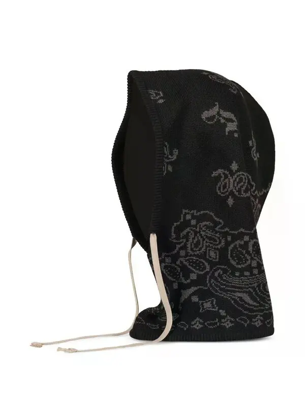 JUN/NAKAYAMA Paisley-print Drawstring Balaclava