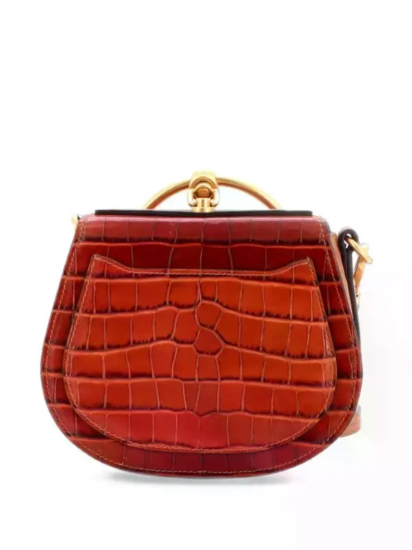 Chloé Nile Crocodile Embossed Leather Small Crossbody Bag
