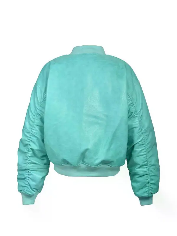 BREATH Crocodile-effect Bomber Jacket