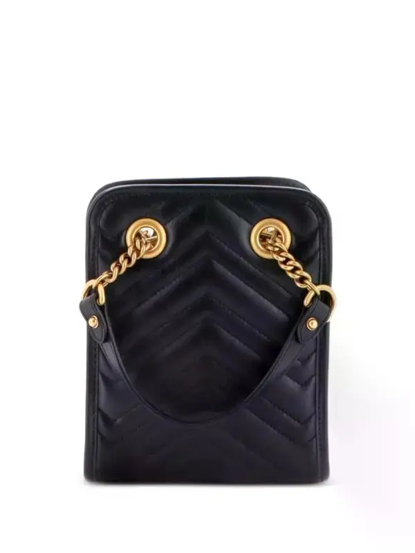 Gucci Gg Marmont Handle Matelasse Leather Mini Crossbody Bag