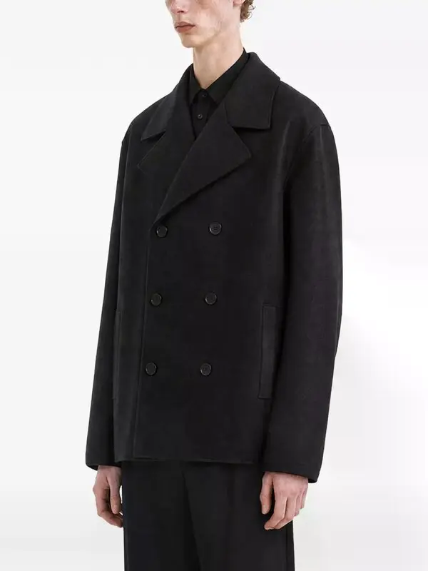 Harris Wharf London Double-breasted Virgin Wool Coat