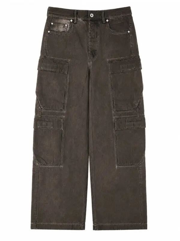 Rick Owens Cotton Denim Cargo Jeans