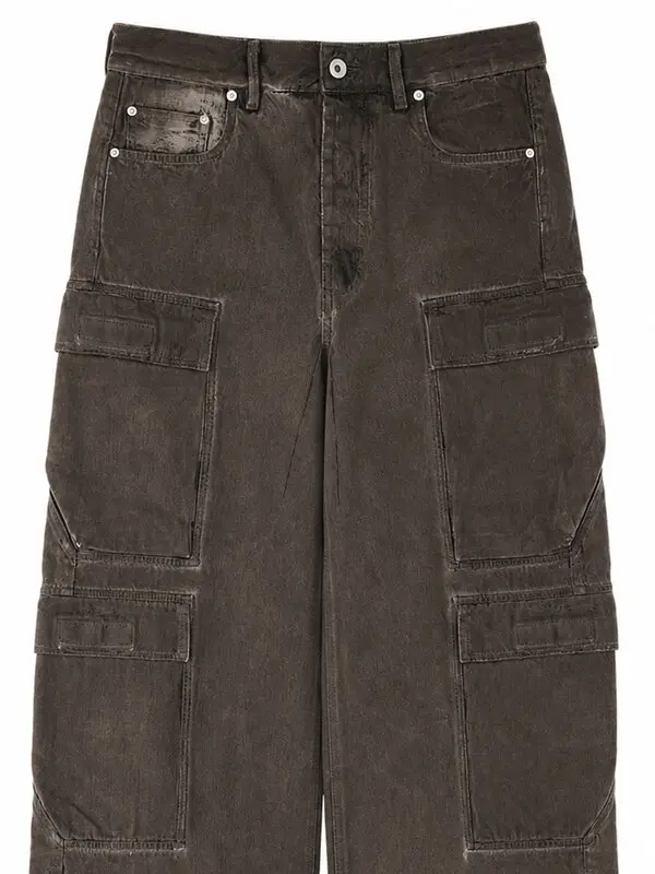 Rick Owens Cotton Denim Cargo Jeans