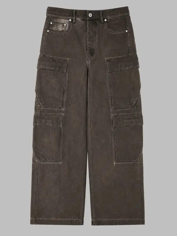 Rick Owens Cotton Denim Cargo Jeans
