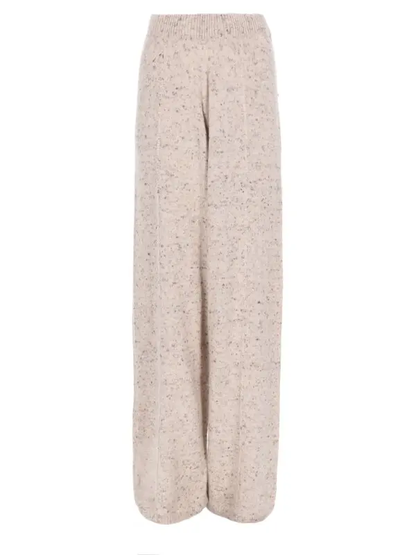 Fabiana Filippi Wool Blend Wide Leg Trousers - Beige
