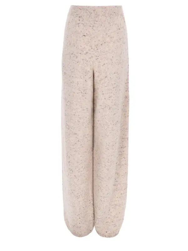 Fabiana Filippi Wool Blend Wide Leg Trousers - Beige