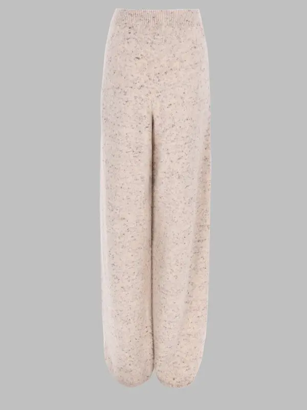 Fabiana Filippi Wool Blend Wide Leg Trousers - Beige