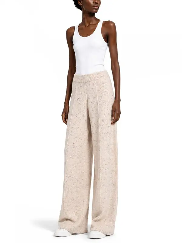 Fabiana Filippi Wool Blend Wide Leg Trousers - Beige