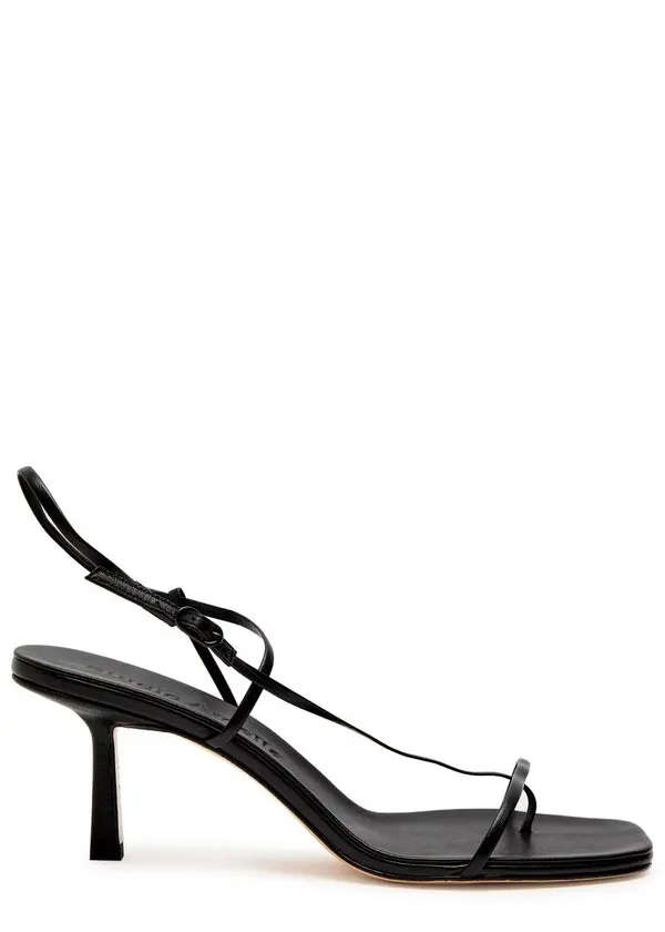 Studio Amelia Cross Front 70 Leather Sandals - Black
