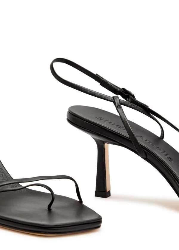 Studio Amelia Cross Front 70 Leather Sandals - Black