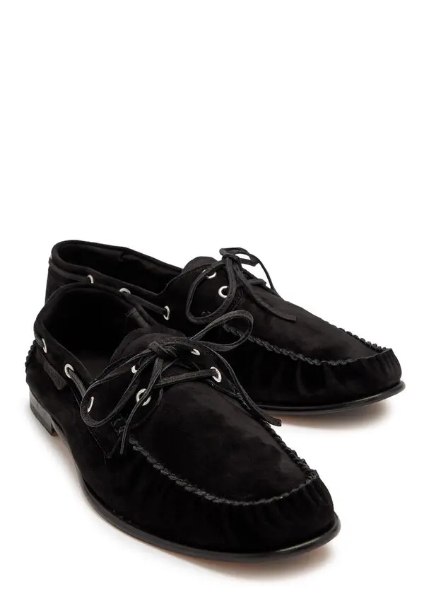TOM FORD Theo Suede Boat Shoes