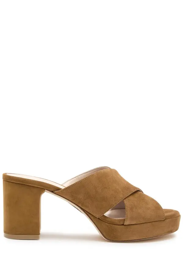 STUART WEITZMAN Dayna 80 Suede Platform Sandals