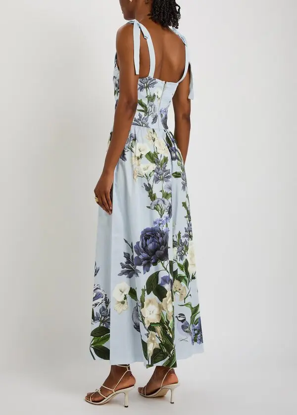 Alice + Olivia Rosalee Floral-print Wide-leg Jumpsuit
