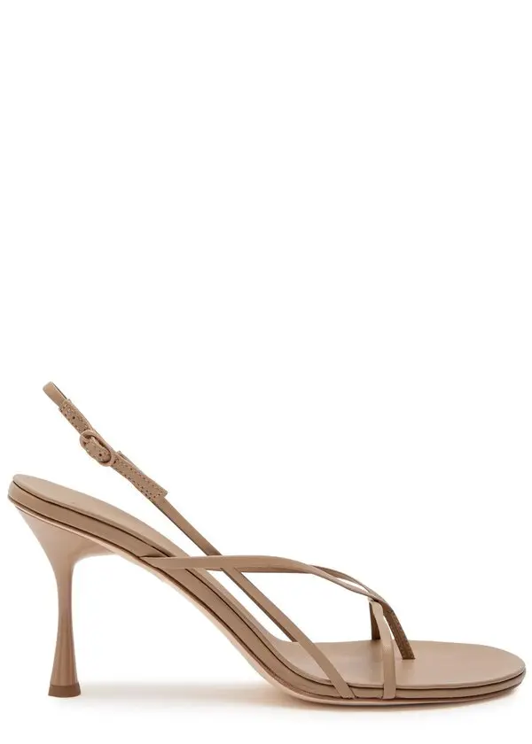 Studio Amelia Wishbone 90 Leather Sandals - Beige