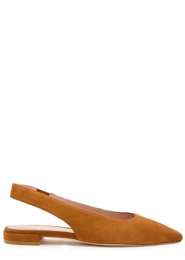 STUART WEITZMAN Suede Stassi 10 Slingback Pumps
