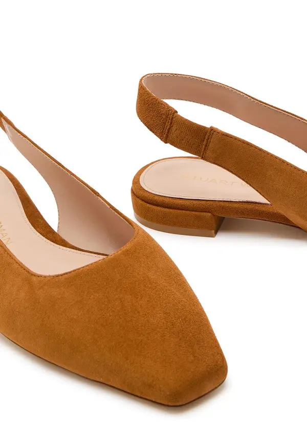 STUART WEITZMAN Suede Stassi 10 Slingback Pumps