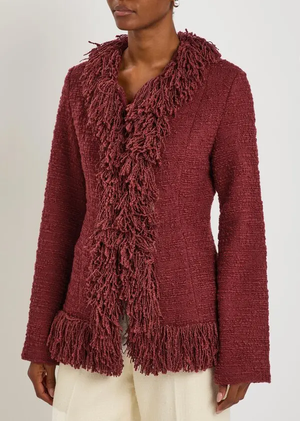 LIBEROWE Fringed Bouclé Jacket