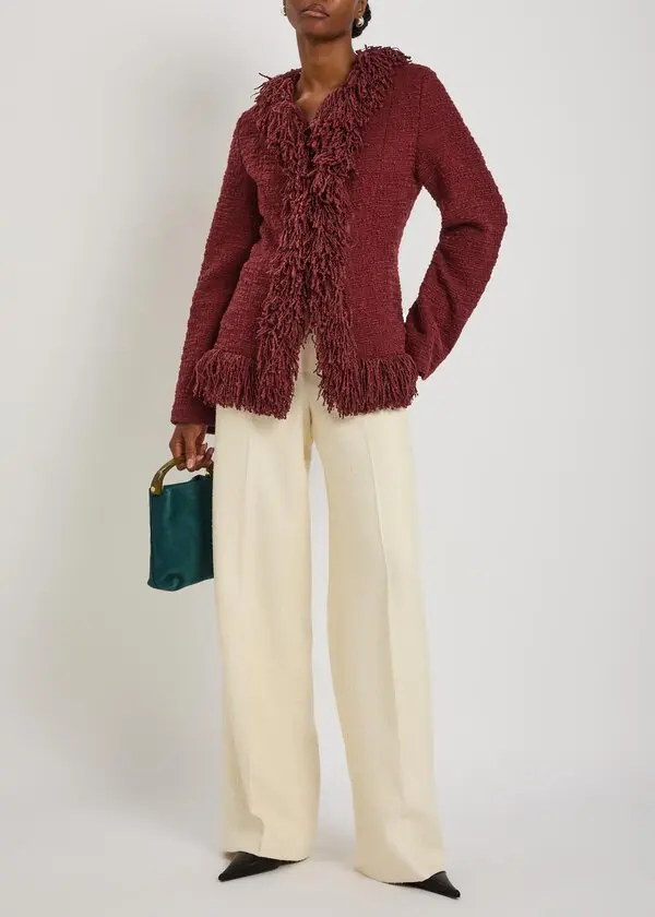 LIBEROWE Fringed Bouclé Jacket