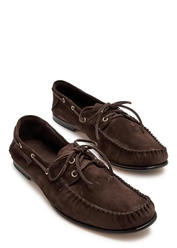 TOM FORD Theo Suede Boat Shoes