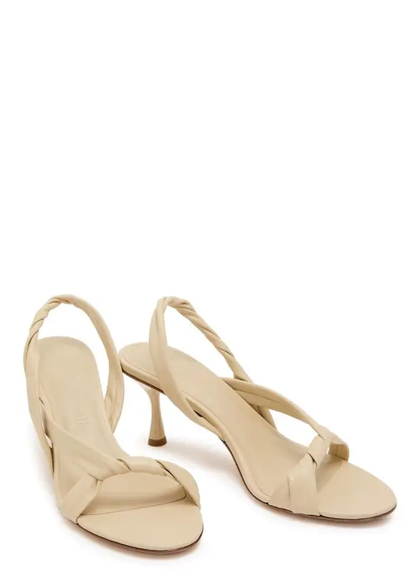 Studio Amelia Siena Braided 70 Leather Sandals - Cream