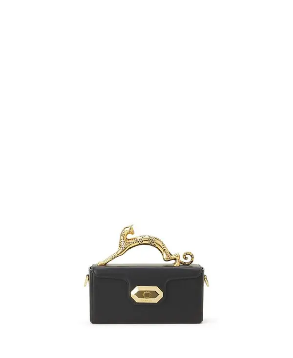 LANVIN Pencil Cat Nano Leather Bag - Black
