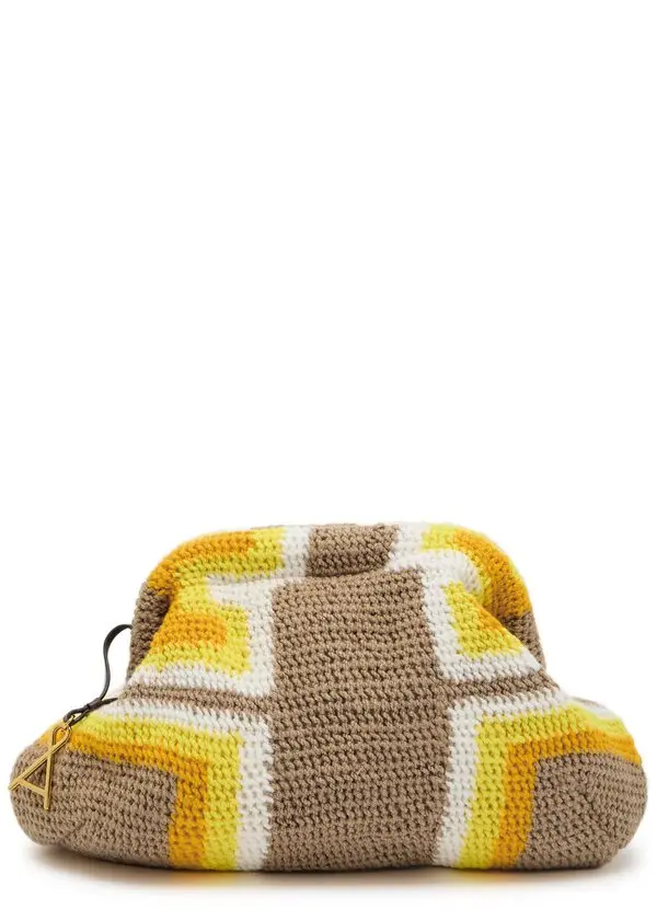 AMONG EQUALS Patterned Wool-blend Clutch
