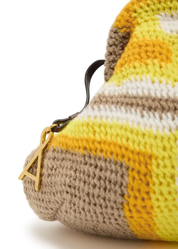 AMONG EQUALS Patterned Wool-blend Clutch